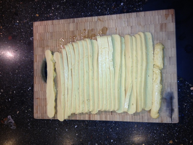 My first batch of Panisse: fried chick pea flour