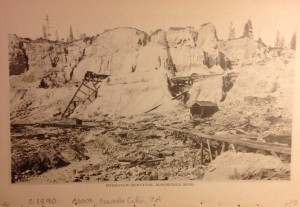 Malakoff Diggins historical erosion and devastation of Sacramento Valley