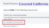 Proof of Income for Covered California, Attestation Form
