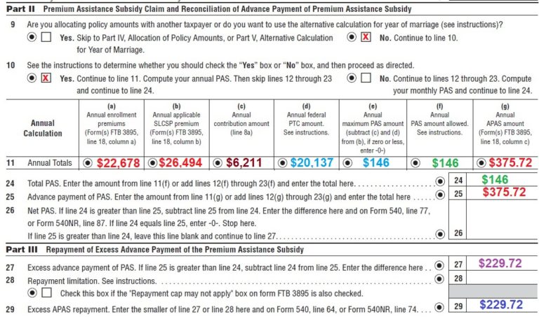 How Is The California Premium Assistance Subsidy Calculated With FTB ...