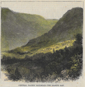 Illustrations and Map of Central Pacific Railroad Construction in 1867